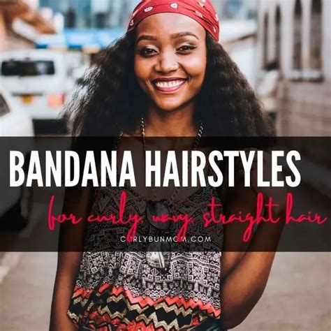 Easy Bandana And Scarf Hairstyles For Curly And Wavy Curly Bun Mom