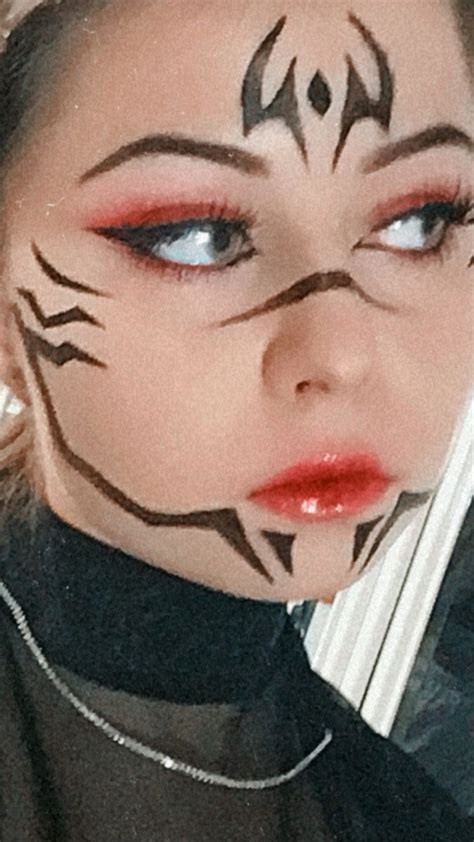 Хочешь похвалы Jujutsu Kaisen Sukuna Make Up Sukuna Eyeliner Naruto