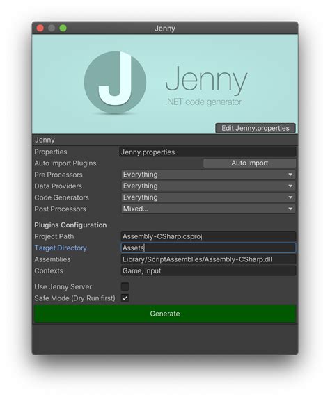 Gui Entitas Does Not Have Button Generate · Issue 950 · Sschmid
