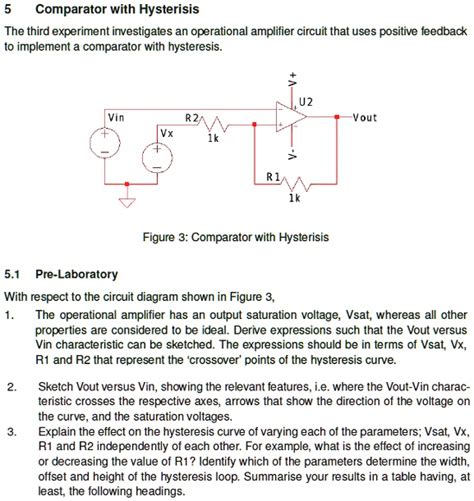 Comparator Positive Feedback Hysteresis Circuit At Randal Canada Blog