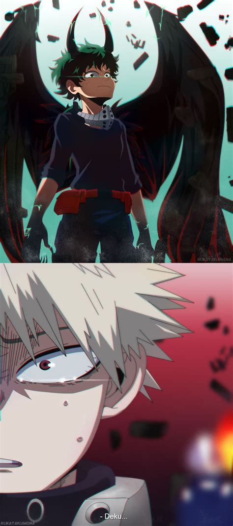 [ Bnha Au ] Demon Deku [ Fanart ] By Rukatakushima On Deviantart