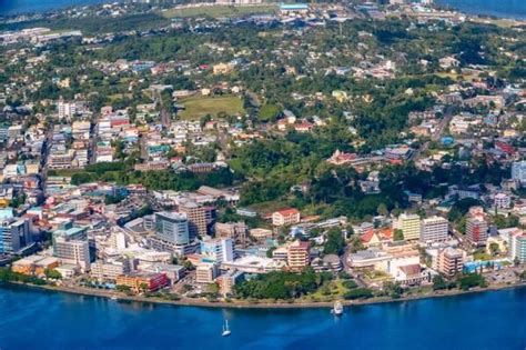 Suva Fiji Aerial View Of The Capital City Fiji Map With Villages
