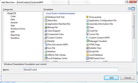Comment Créer Votre Propre Contrôle Avec Wpf