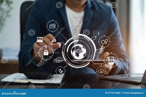 Person Using Computer Tablet With Sdk Icon On Virtual Screen Sdk