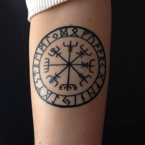 Forearm Vegvisir Viking Compass Tattoo Music Tattoo Ideas