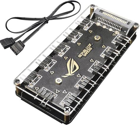 Argb Splitter Cable Argb Fan Hub Splitter 3 Pin 11 Port Pc Argb Splitter Hub 5v Addressable