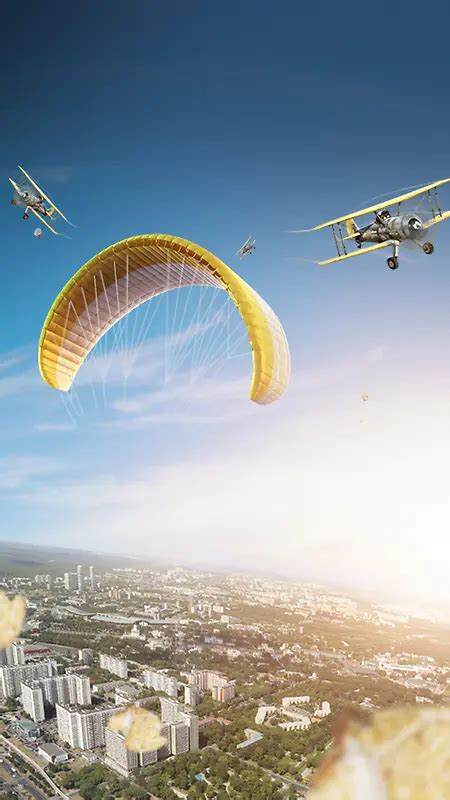 降落伞天空云层梦幻化妆品H5背景背景图片素材下载 图片编号ybvrvrar 免抠素材网