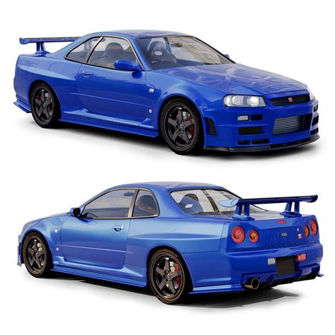 Nissan Gtr R34 Car 376504 3d Model Download 3d Model Nissan Gtr R34