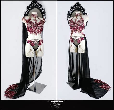 Goddess Costume Luxury Lingerie Set Fantasy Couture Burlesque Etsy