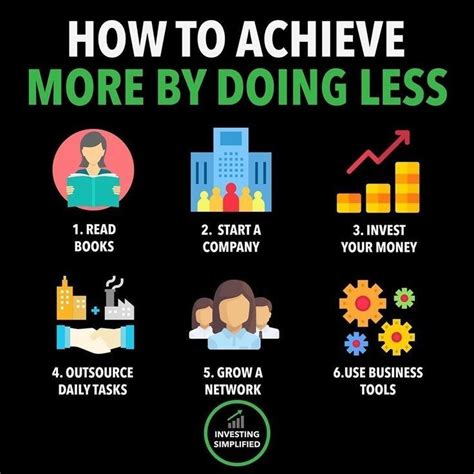 How To Achieve More By Doing Less Money Strategy Social Media