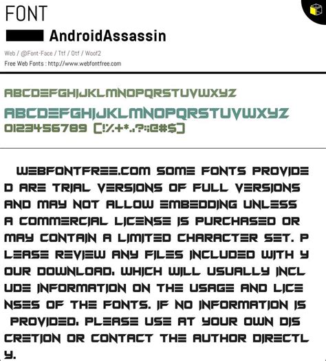 Android Assassin Fonts Downloads Webfontfreecom