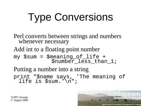 Introduction To Perl Day 1 Odp