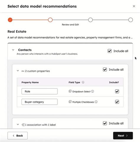 Define Your Data Model With Recommendations