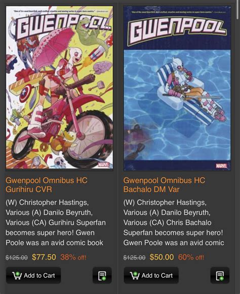 Ist Has Gwenpool Dm Cover Marked Down To Off R Omnibuscollectors