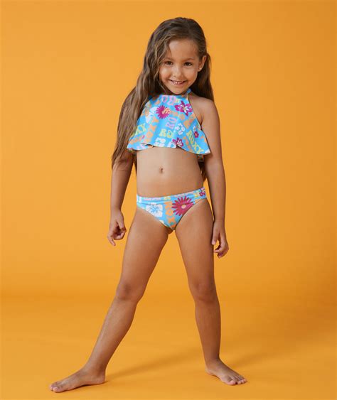 Roxy Flower Vintage Power Flutter Bikini Bachelor Button — Real Watersports