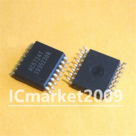 2 Pcs Acs724kmatr 20ab T Sop 16 Acs724t Smd Hall Effect Based Current