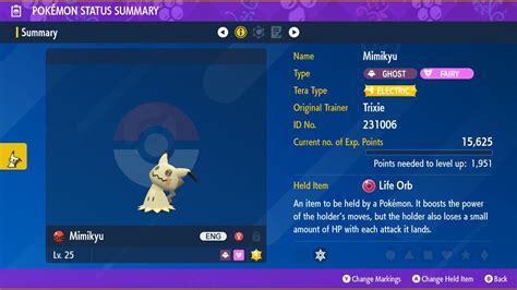 Trixie Mimikyu Scarlet Violet Mimikyu Event Electric Tera Type Mimikyu T Strategy Guides