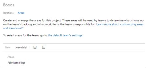 Define Area Paths And Assign To A Team Azure Boards Microsoft Learn
