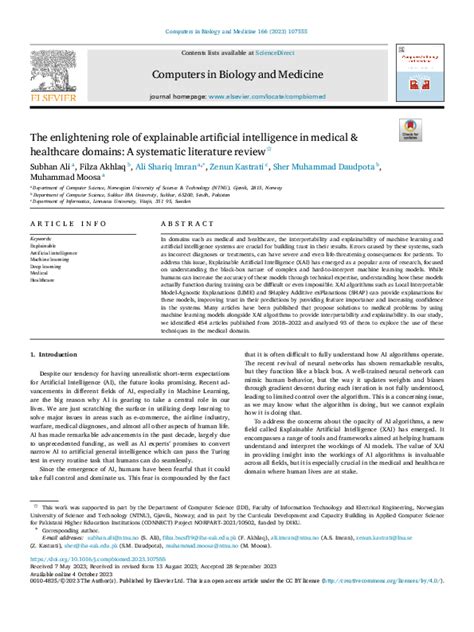 Pdf The Enlightening Role Of Explainable Artificial Intelligence In Medical And Healthcare