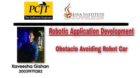 Obstacle Avoiding Robot Car Java Institute Pcjt Software