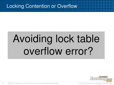Ppt Ops 27 Understanding Record And Table Locking In Openedge ® Sql Applications Powerpoint