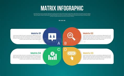 Matrix Structure Dimensions Template Infographic With Creative Circle