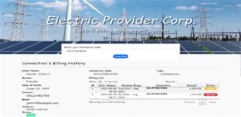 Electric Billing Management System Project In Php With Source Code And