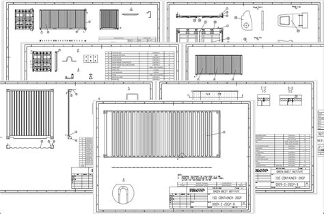 Iso Container Drawing Free Shipping Container Technical Drawing