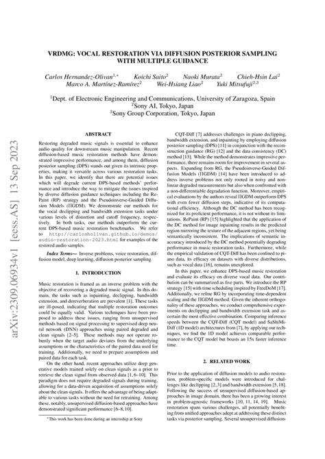 VRDMG Vocal Restoration Via Diffusion Posterior Sampling With Multiple