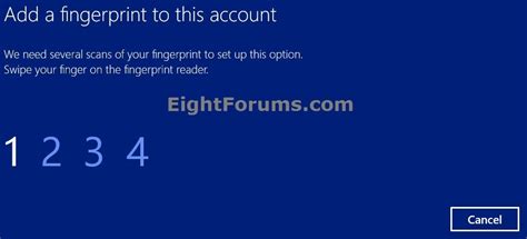 Fingerprint Add Or Remove Fingers In Windows Windows Help Forums