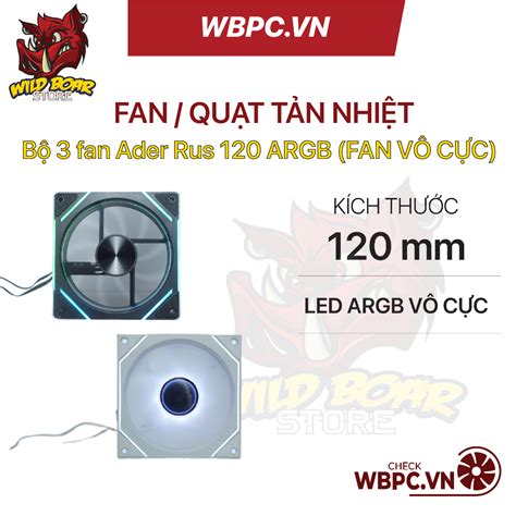 Ader Rus 120 Argb 3 Fan Radiator Fan Kit Infinite Fan Black White