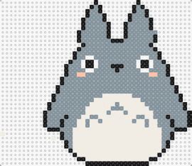 Chibi And Chu And Totoro Fuse Bead Pattern Kandi Pad Kandi Patterns Fuse Bead Patterns