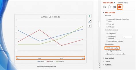 Line Graph Axis Position Freepowerpointtemplates Free Powerpoint