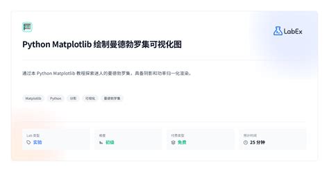 使用 python matplotlib 进行曼德勃罗集可视化 labex