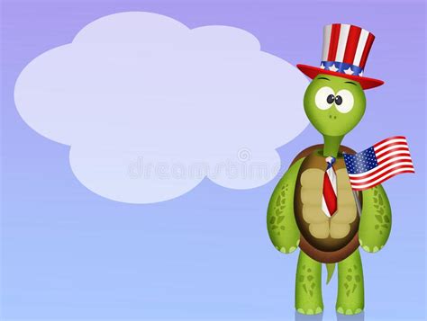 Turtle Celebrate Independence Day Stock Illustration Illustration Of Flag Memorial 178892729
