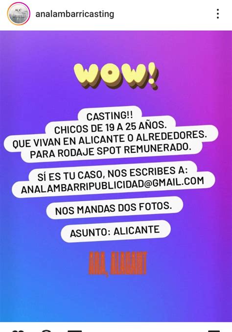 CASTING en ESPAÑA Se buscan CHICOS de a años que vivan en ALICANTE o ALREDEDORES