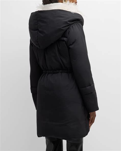 Kobi Halperin Hayden Hooded Feather Trim Puffer Coat Neiman Marcus