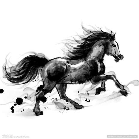 水墨画马设计图 广告设计 广告设计 设计图库 昵图网