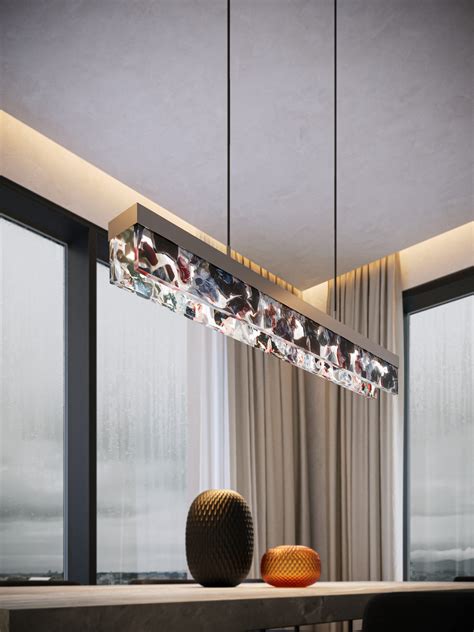 Fragment Line Pendant Black Brushed Silver Bomma