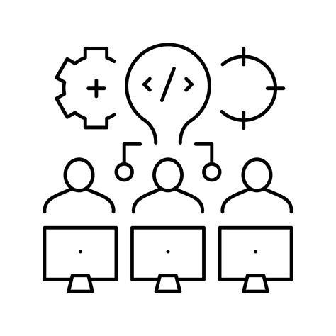 Hackathon Fintech Development Line Icon Vector Illustration 19000069