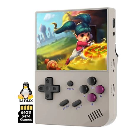 Anbernic Rg35xx 비디오 게임 콘솔 레트로 핸드 헬드 게임 플레이어 64g 128g 8000 게임 리눅스 시스템 35 인치 미니 에뮬레이터 콘솔