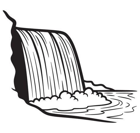 Waterfall Outline Vector Art Icons And Graphics For Free Download