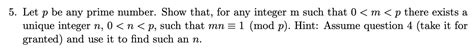solved 5 let p be any prime number show that for any