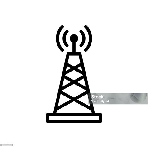 Ilustración De Un Simple Dibujo Lineal De Una Torre De