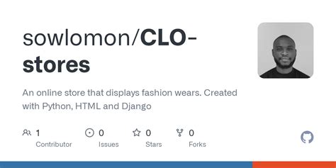 Github Sowlomonclo Stores An Online Store That Displays Fashion