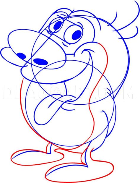 How To Draw Ren And Stimpy Step By Step Drawing Guide By Dawn Artofit