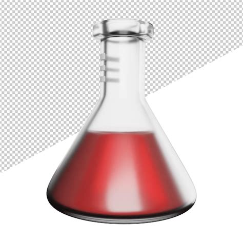 Premium Psd A Glass Flask With A Red Liquid Inside