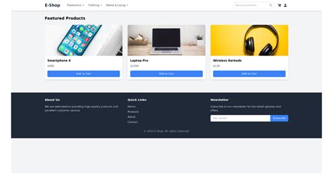 E Commerce Website Free React Tailwind Component
