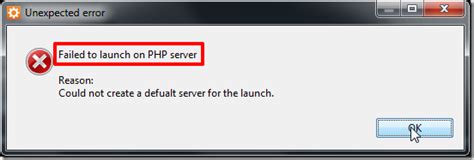 未解决Aptana Studio 中Run as PHP server出错failed to launch on PHP server Could not create a
