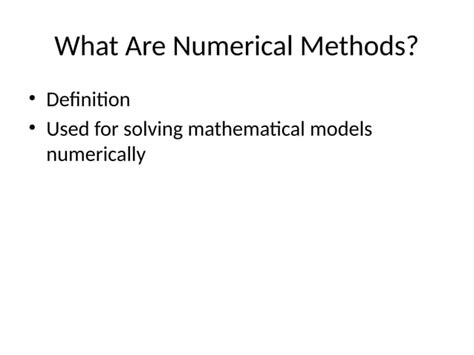 Numericalmethodsintropresentationpptx